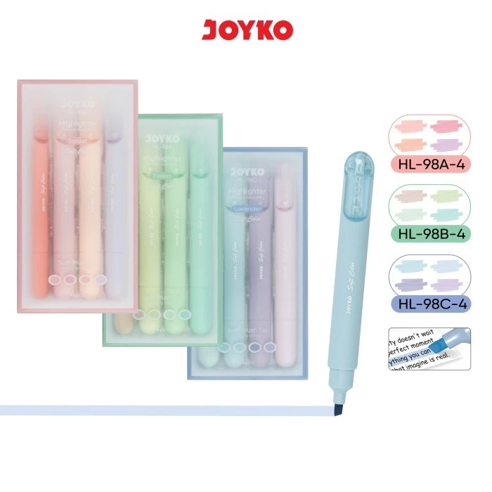 Jual Penanda Berwarna Highlighter Joyko HL-98ABC Soft Color | Shopee ...