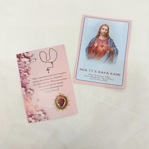 Jual Yeraya Lembaran Doa 77x Bapa Kami lembar doa katolik kumpulan doa katolik kertas doa ...