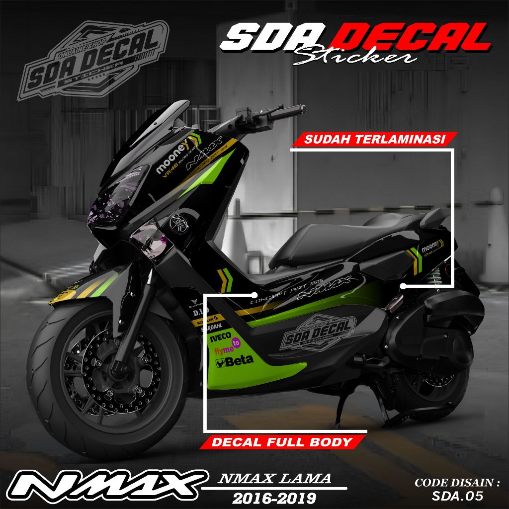 Jual (COD) Decal Stiker FullBody NMAX Lama Premium 2016-2019 Decal ...