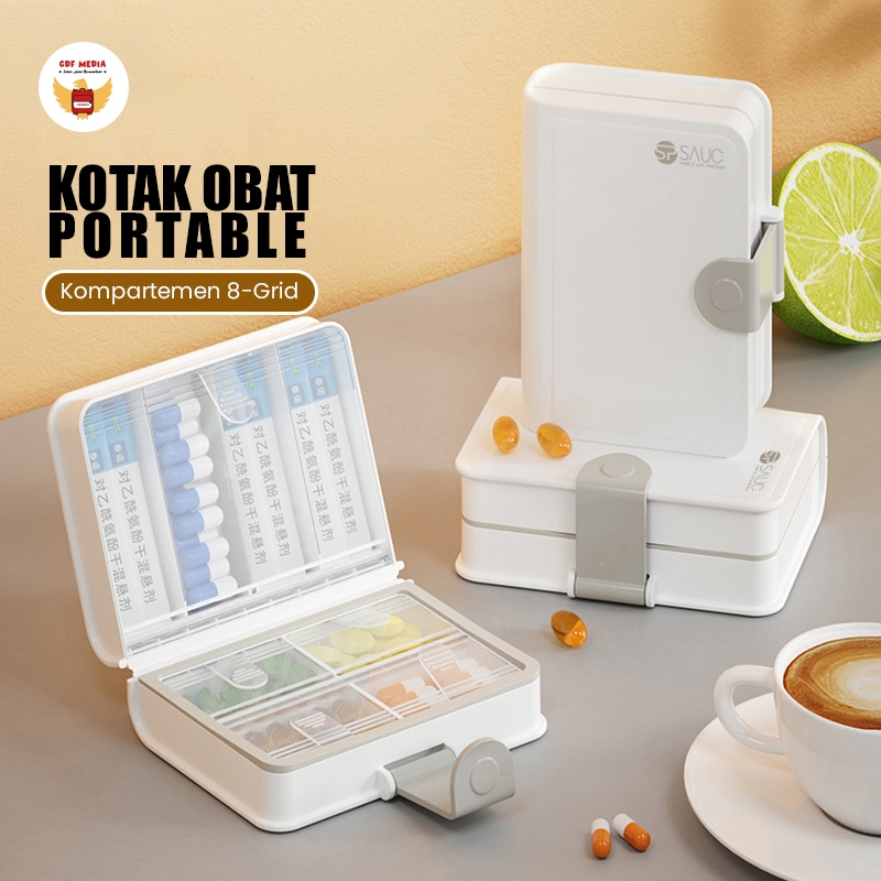 Jual Kotak Obat 8 Sekat Portabel – 8-Compartment Medicine Box Portable ...