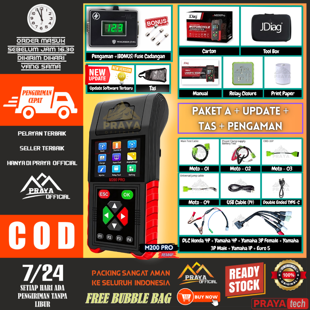 Jual NEW REMAP ECU HONDA JDIAG M200 PRO WITH PRINTER SCANNER SEMUA ...