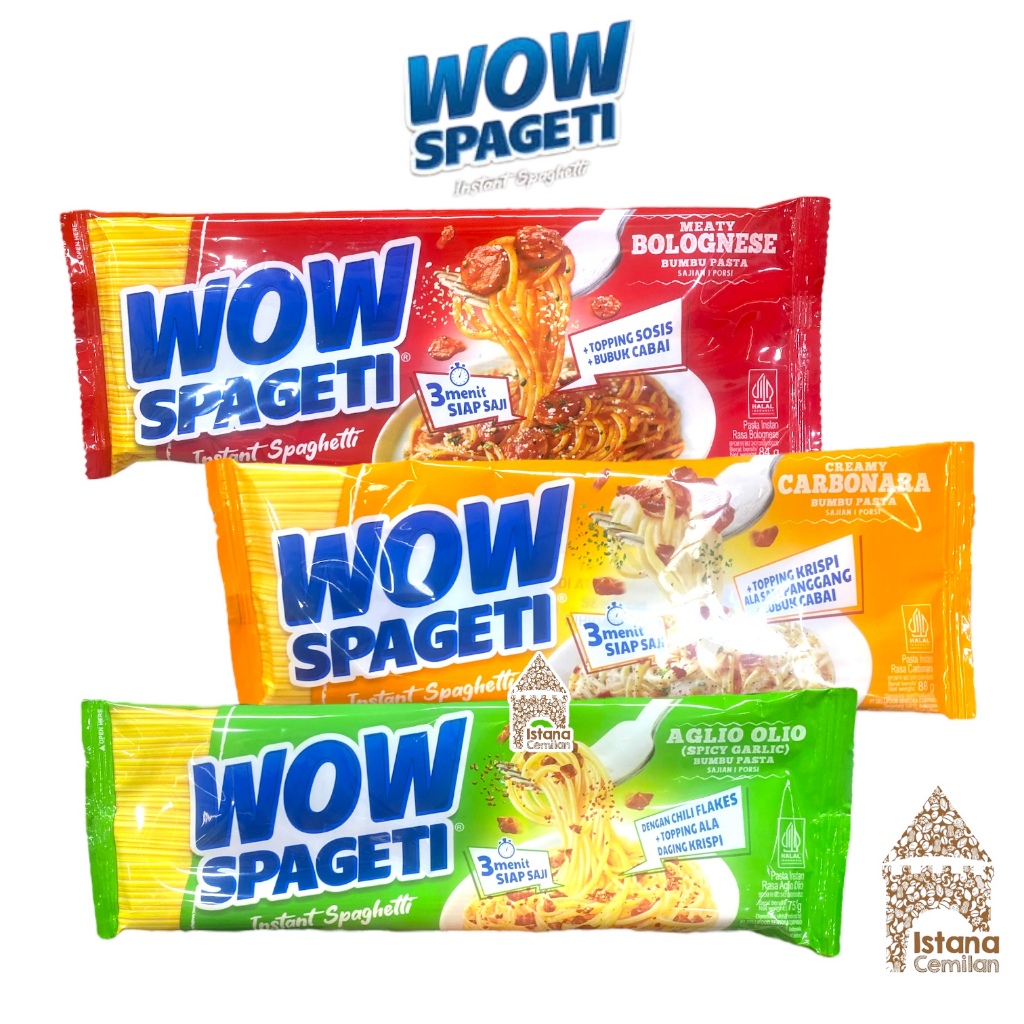 Jual WOW Spageti Instant Spaghetti Bolognese / Carbonara Mie Instan 84 Gram | Shopee Indonesia