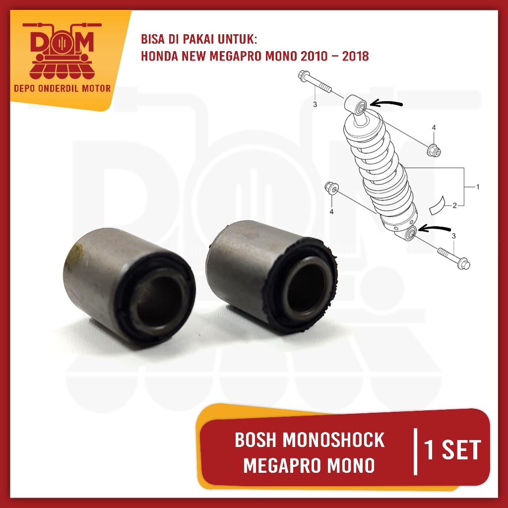 Jual Bosh Mono Shock Mega Pro Mono (PSP) Bos Pangkon Skok Belakang ...
