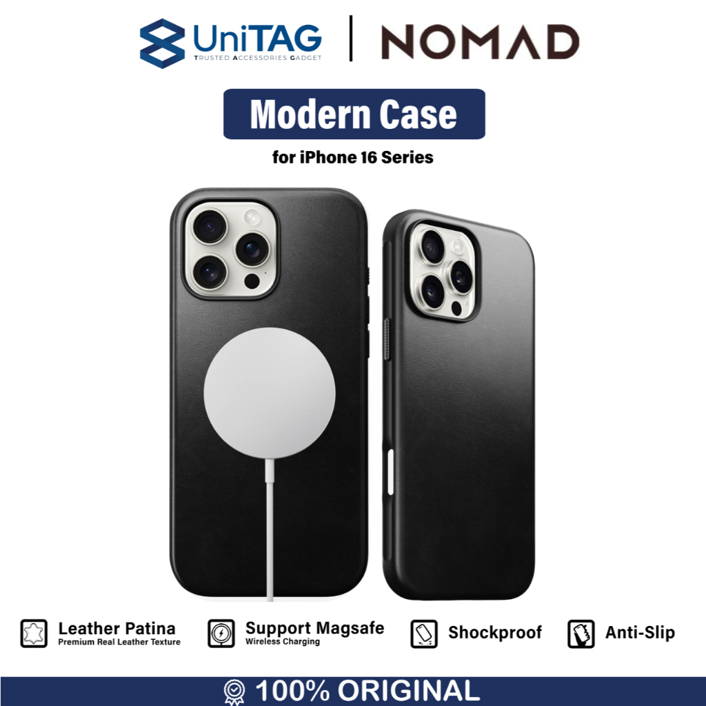 Jual NOMAD Modern Leather Case MagSafe for iPhone 16 Pro Max Plus ...