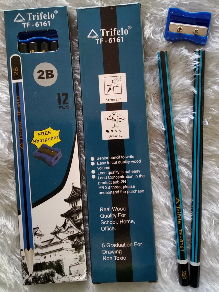 Jual Pensil Trifelo 2b TF-6161 Free peruncing | Shopee Indonesia