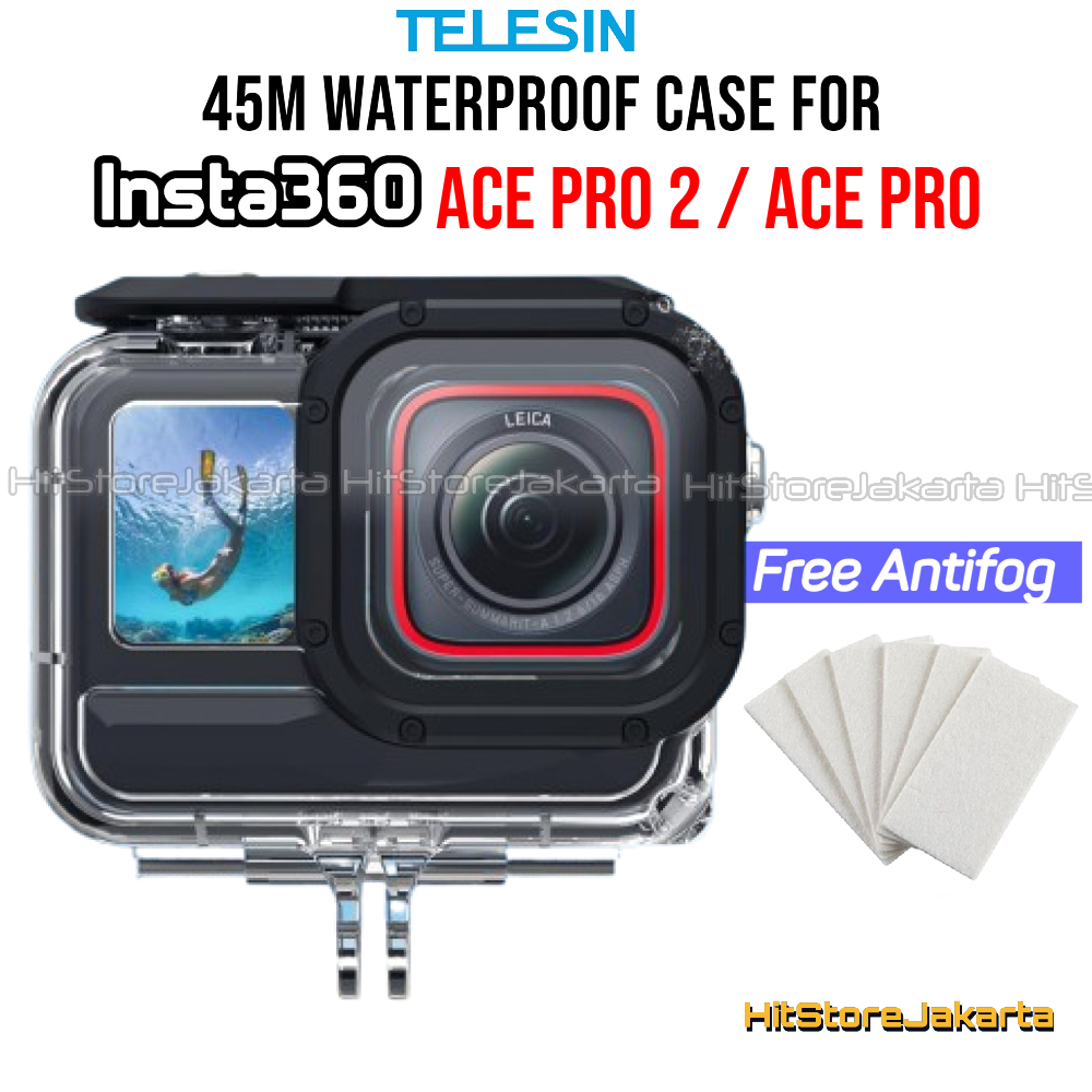Jual TELESIN Waterproof Case for Insta360 Ace Pro 2 Dive Case Insta360 Ace Pro Underwater ...