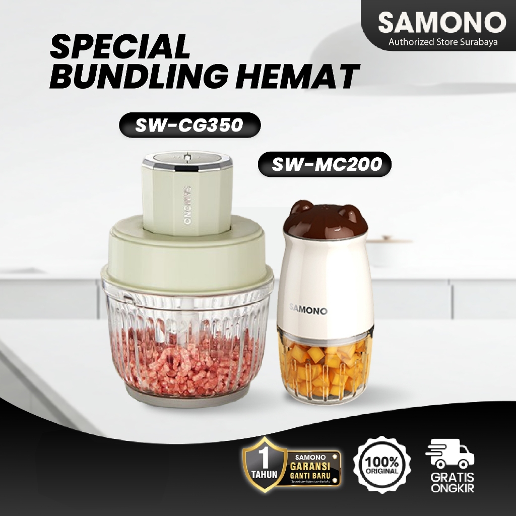 Jual SAMONO Bundling Hemat Food Chopper 2,5 Liter SW-CG350 dan Mini ...