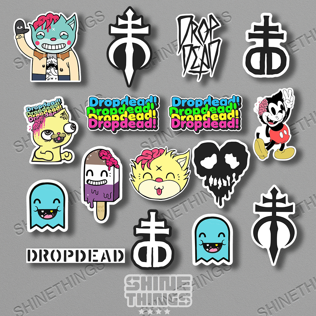 Jual sticker DROPDEAD aesthetic || stiker brand drop dead untuk helm ...