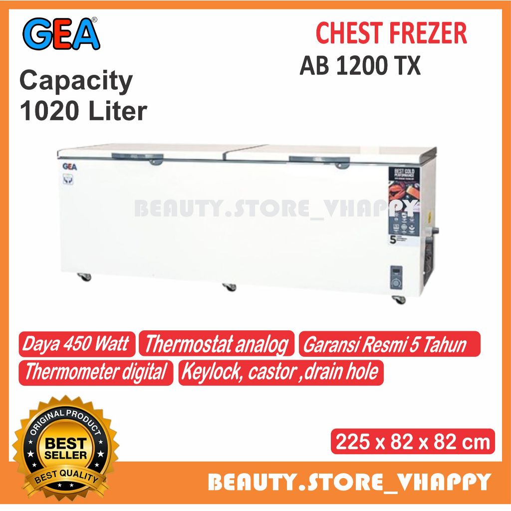 Jual GEA AB 1200 CHEST FREEZER BOX 1200 L LEMARI PEMBEKU 1200 LITER BY ...