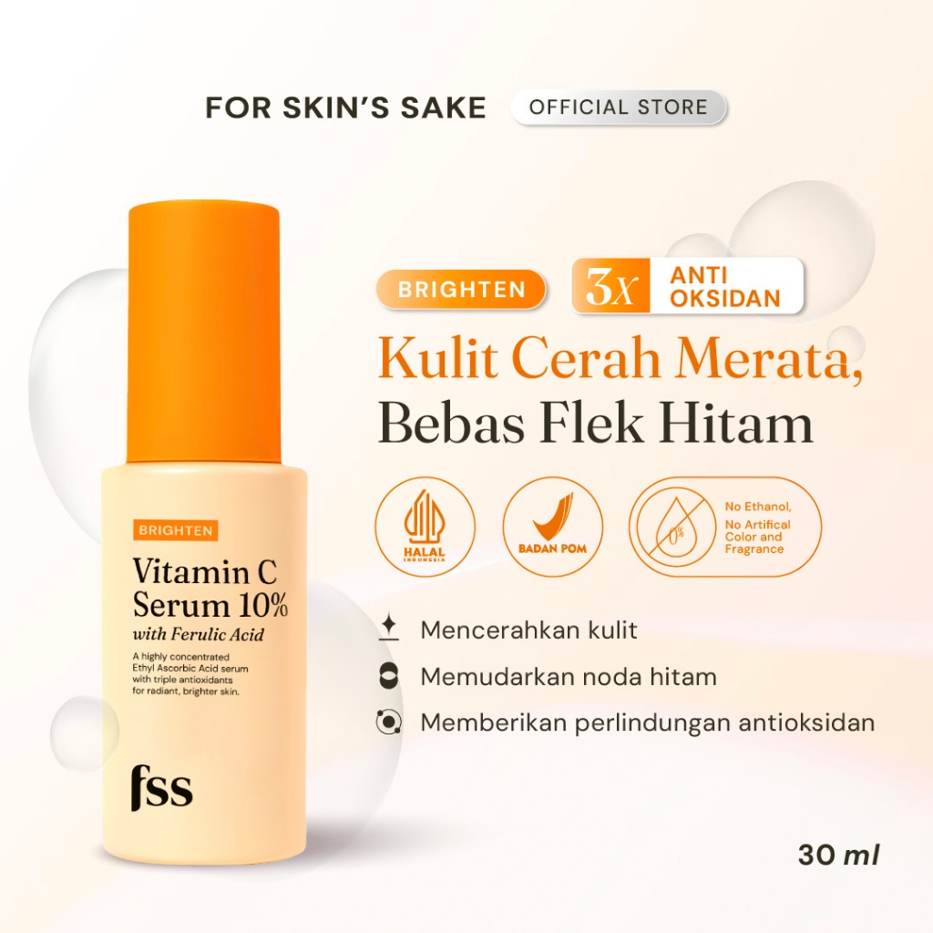 Jual For Skin's Sake FSS Vitamin C Serum Mencerahkan Kulit Memudarkan Bekas Jerawat with Triple ...
