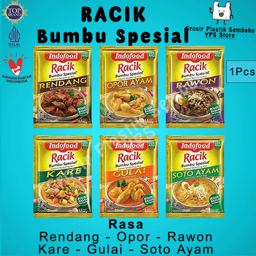 Jual Bumbu RACIK INDOFOOD Spesial 1Pcs Rasa Rendang, Opor, Rawon, Kare ...