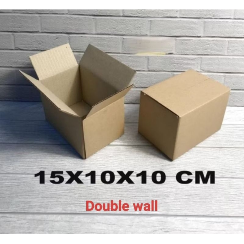Jual Kardus box Uk. 15x10x10 cm Double wall polos | Shopee Indonesia