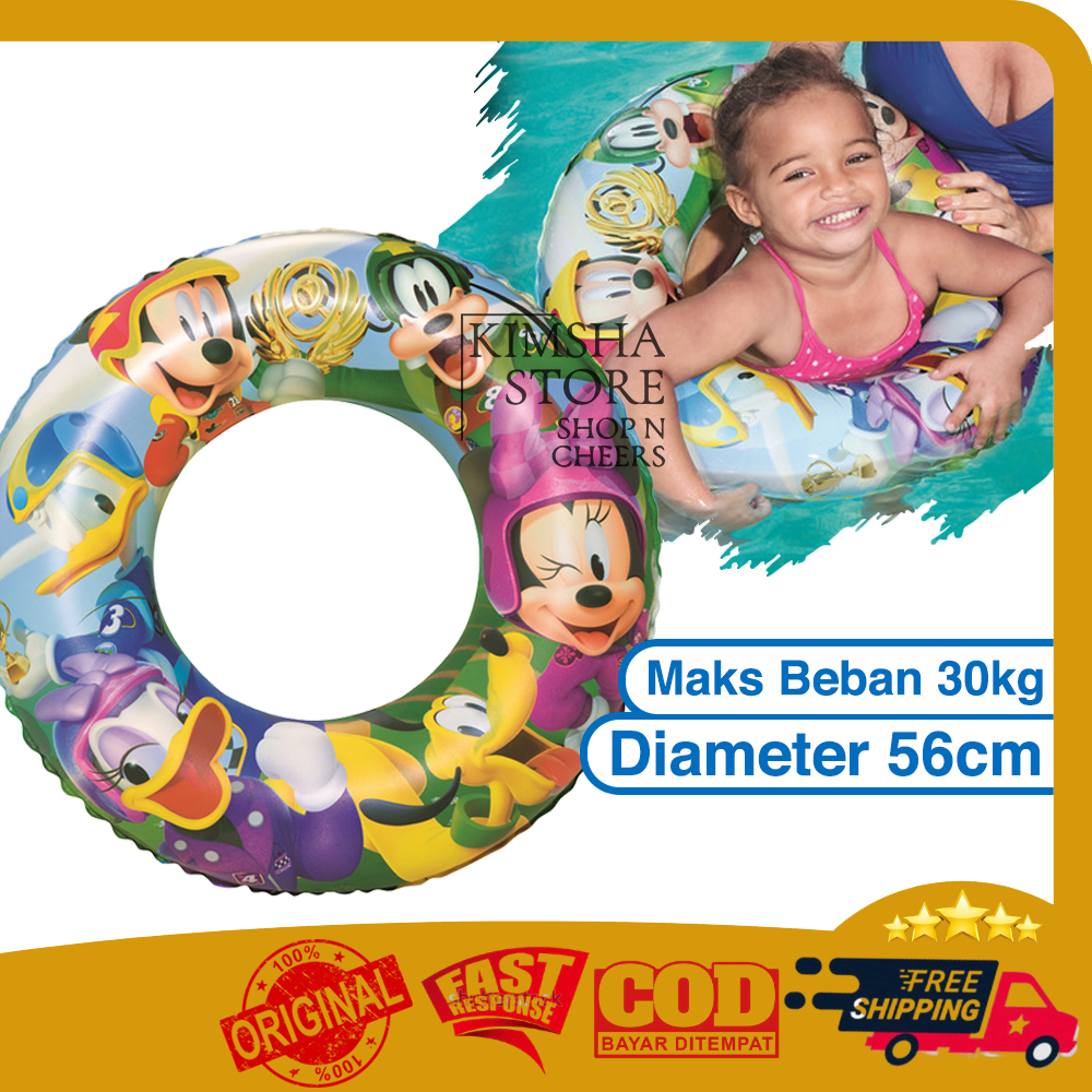Jual Bestway Disney Junior Mickey Mouse 56cm Float Tubes Swimming Ring ...