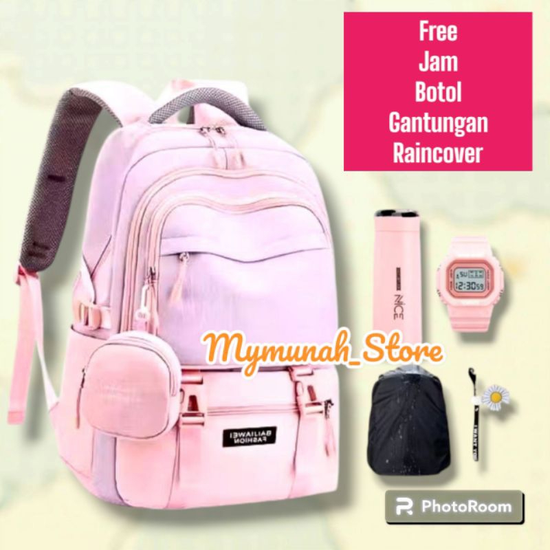 Jual Tas Ransel Sekolah HELLO BJ Tas Backpack Wanita/Perempuan Tas Sekolah Fashion Wanita SD ...