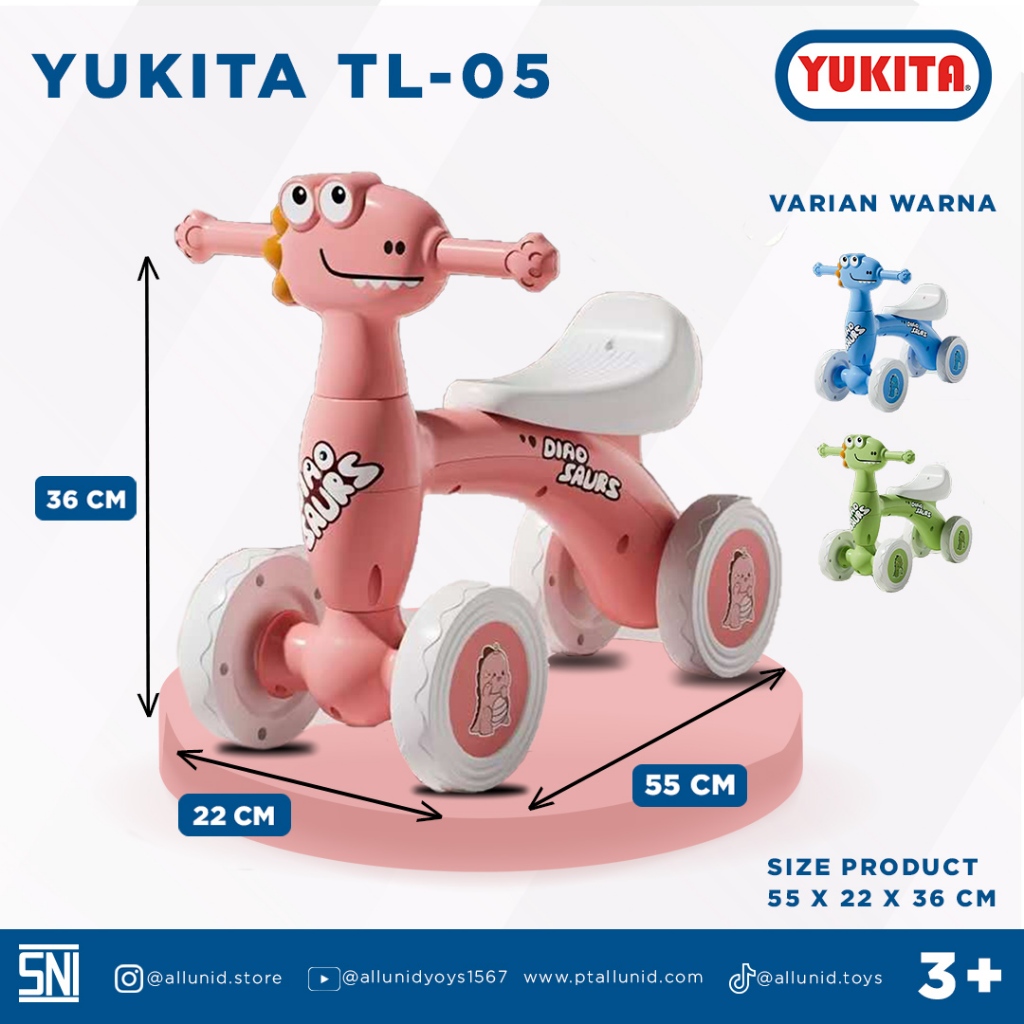 Jual YUKITA-TL05 Push Toys Sepedan Dorong Ride On BALANCE BIKE Sepeda Keseimbangan Anak sepeda ...