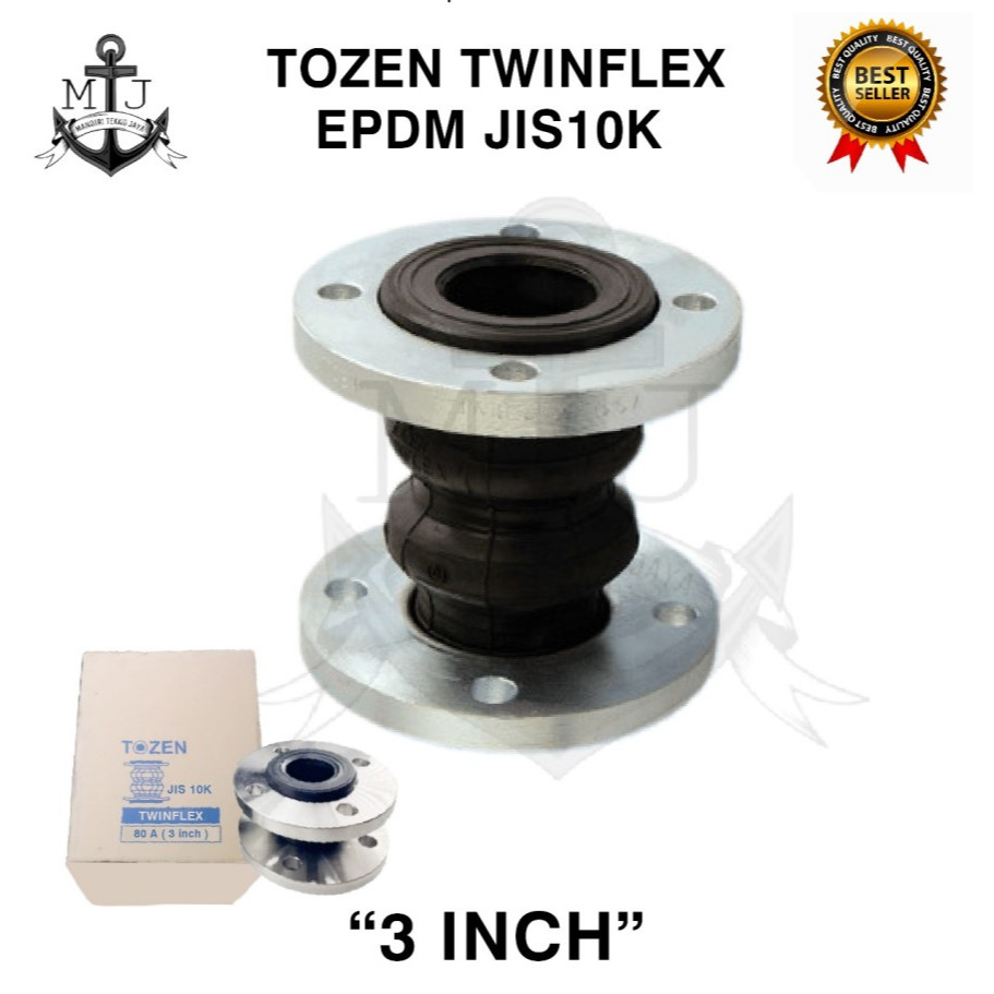 Jual 3 inch Flexibel rubber joint twinflex Tozen ; jis 10k flexible karet | Shopee Indonesia