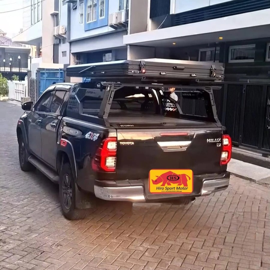 Jual paket tenda atas / roof tent + tutup bak rollerlid + bed rack ...