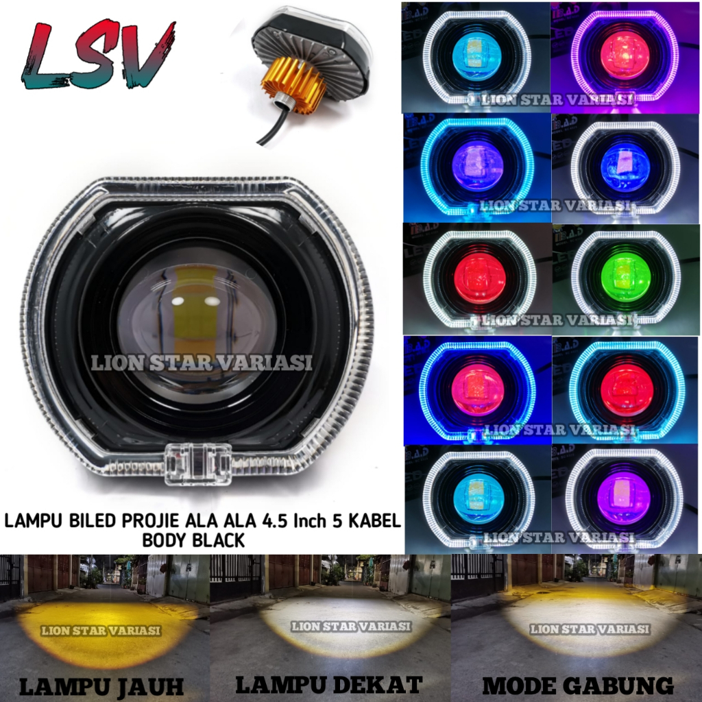 Jual Projie Biled 4.5 Inch Gen 3 Body Black High Low Cut Off Lampu ...