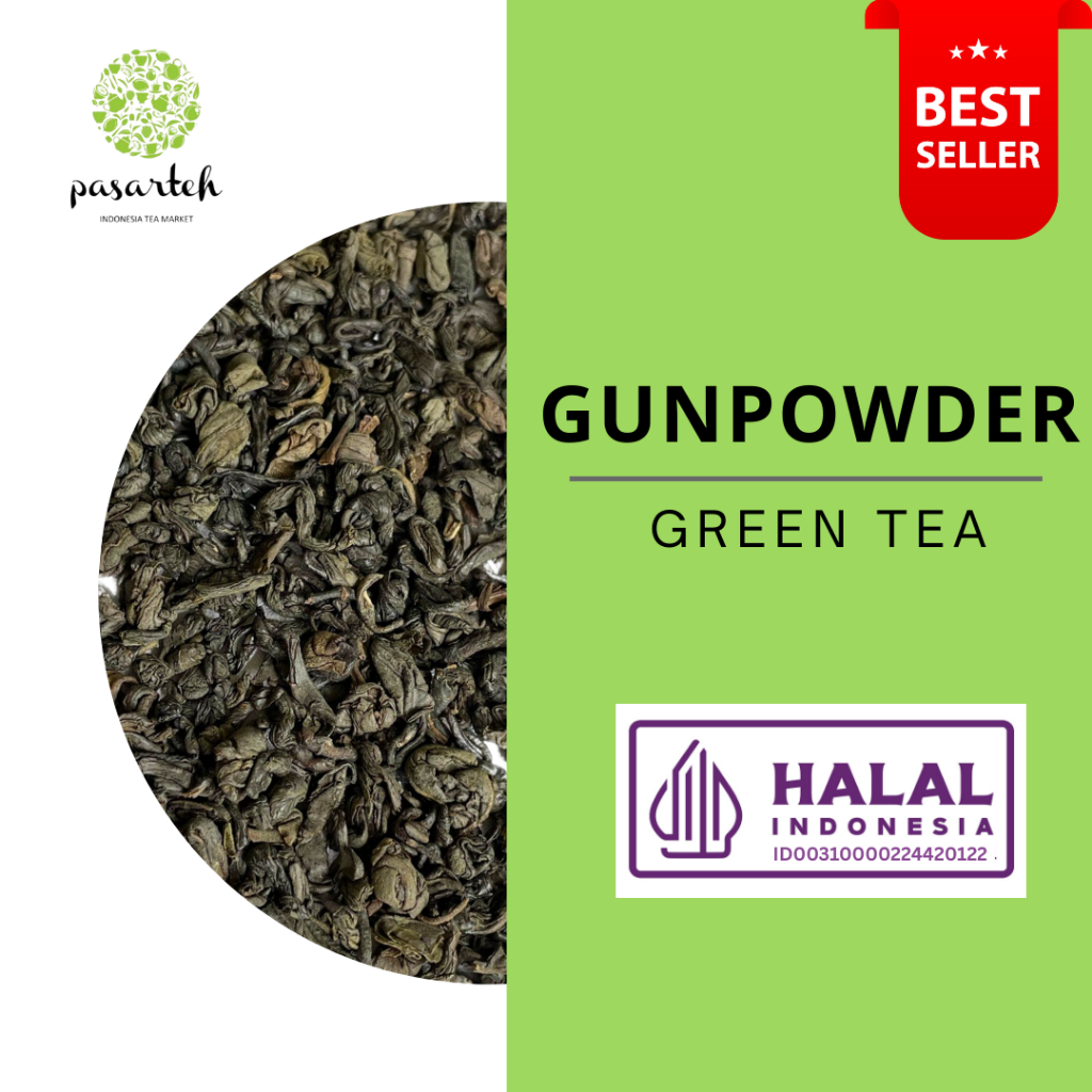 Jual [ pasar teh ] Teh Hijau Gunpowder | Green Tea | Teh Hijau ...