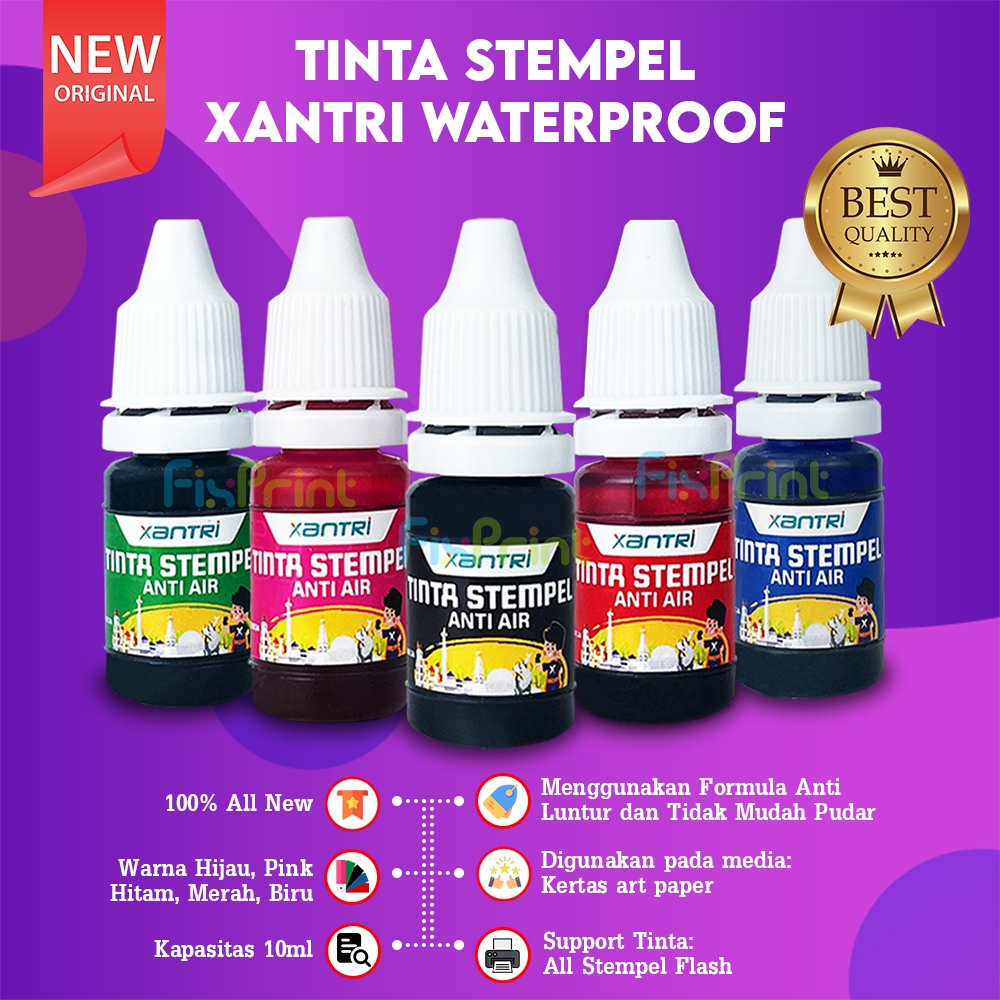 Jual Fixprint Tinta Stempel Xantri Refill Stempel 10ml Waterproof / Non ...