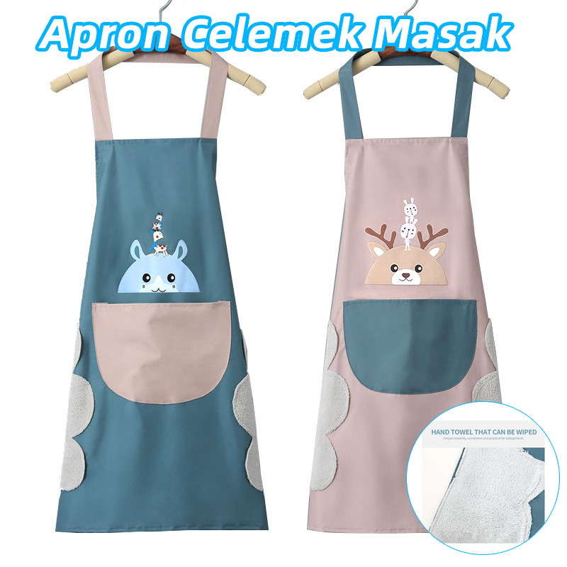 Jual Apron Celemek Masak Celemek Anti Air Apron Waterproof Celemek ...