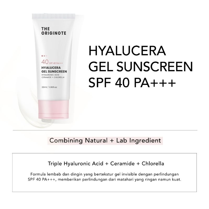 Jual The Originote Hyalucera Gel Sunscreen (pink) | Shopee Indonesia