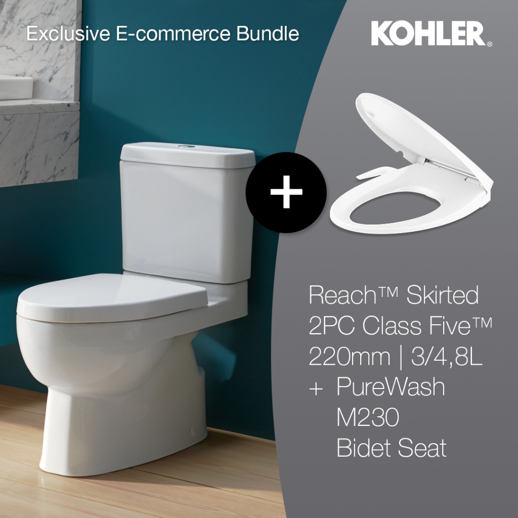 Jual (Exclusive Bundle) KOHLER Reach Skirted 2PC Class Five 220mm Soft ...