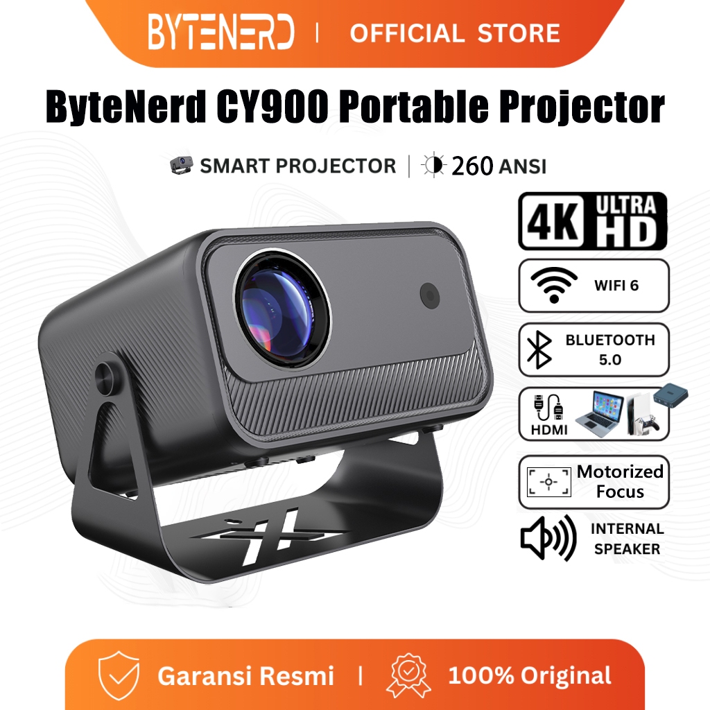 Jual ByteNerd New CY900 Projector 250 ANSI Lumens 1080P Android 13 ...