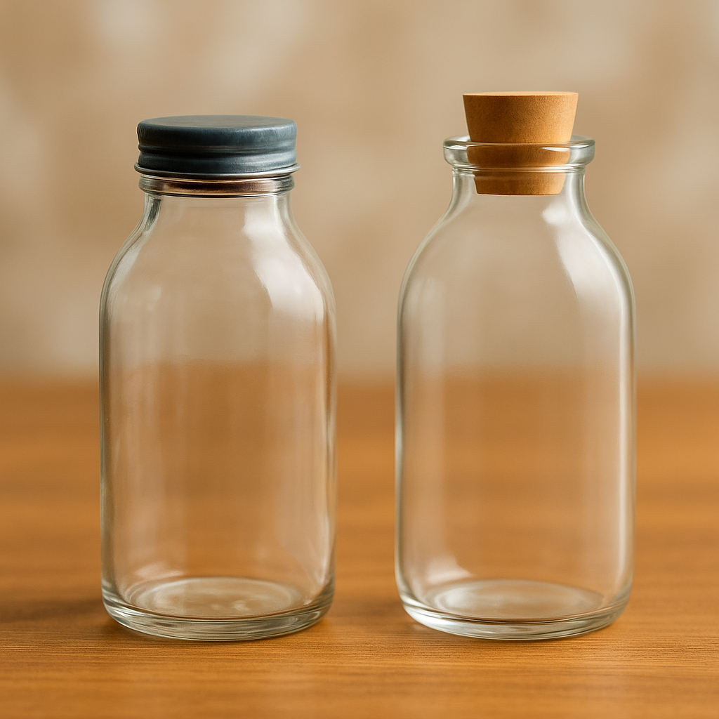 Jual / 8 PCS Botol Kaca 50 / 100ml Tutup Kayu / KARET Souvenir Botol ...