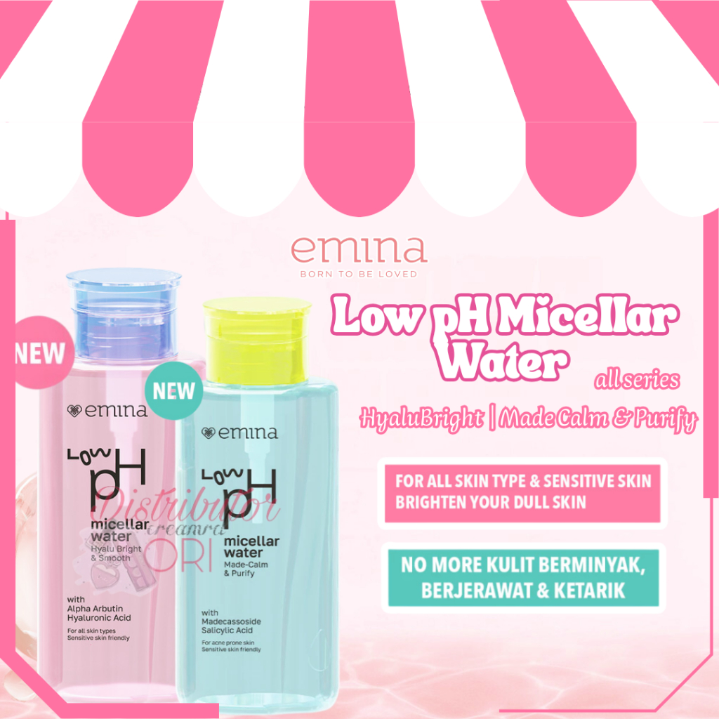 Jual Emina Low pH Micellar Water HyaluBright & Smooth - 300ml ...