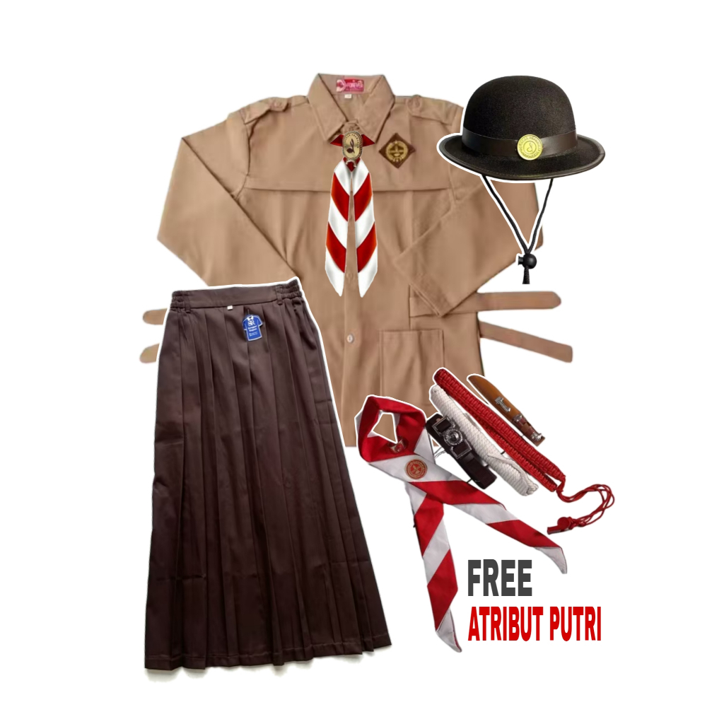 Jual Setelan Seragam Pramuka SD Panjang Anak Perempuan Kelas 1-6 SD ...