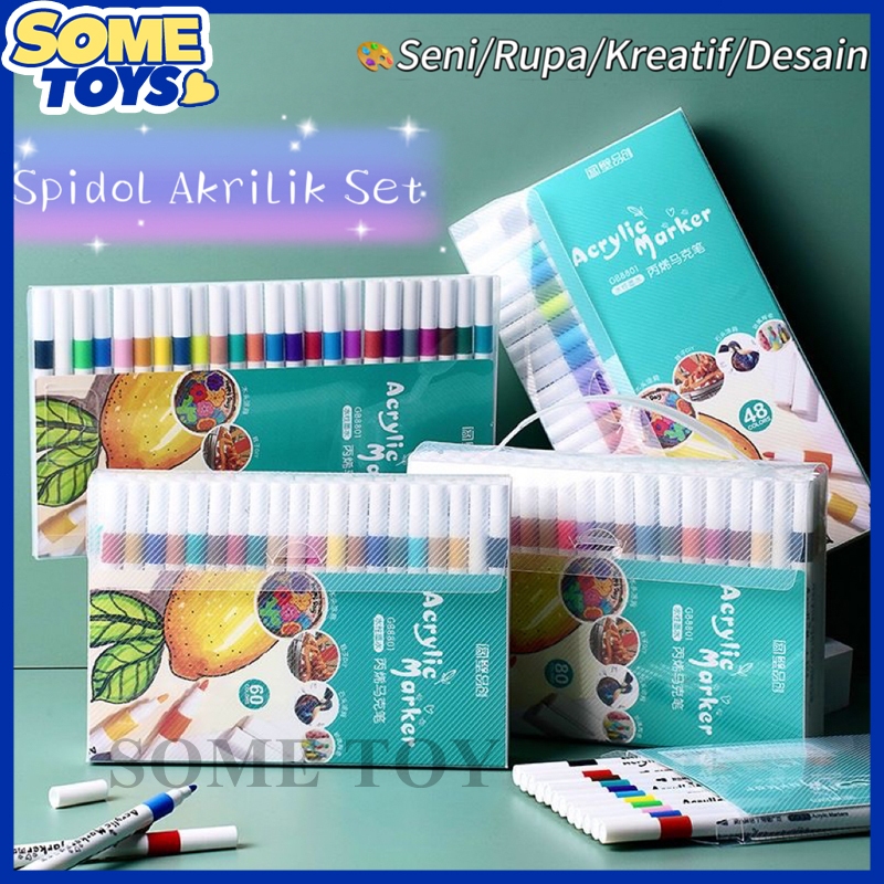 Jual SOME TOY Acrylic Marker Set Spidol Akrilik DIY Painting Spidol ...