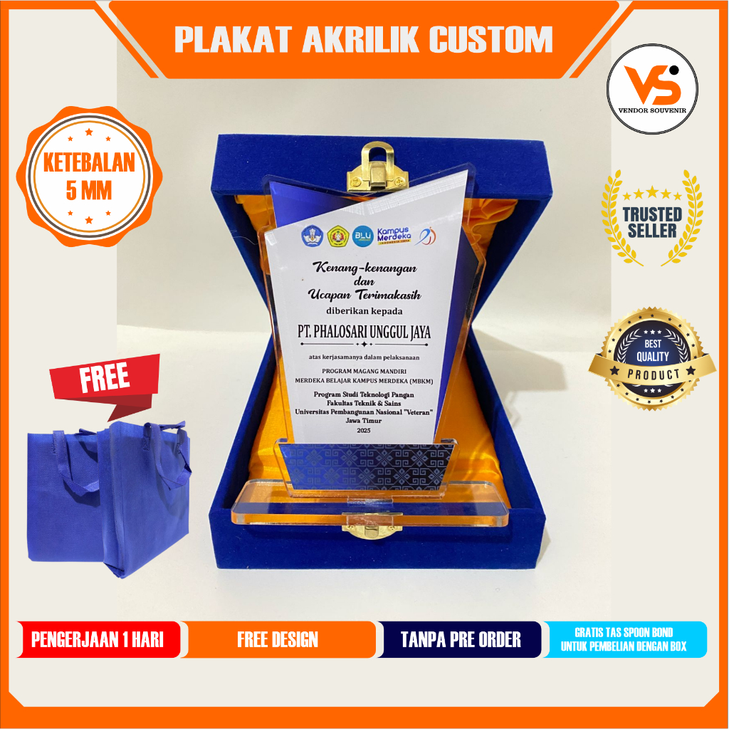 Jual Plakat / Vandel Akrilik Custom Ketebalan 5mm Ukuran 10 x 15 cm ...