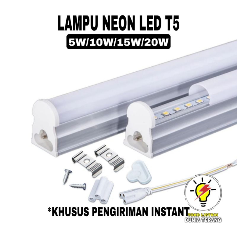 Jual LAMPU T5 NEON LED 5W 10W 15W 20W CAHAYA PUTIH KHUSUS GOJEK | Shopee Indonesia