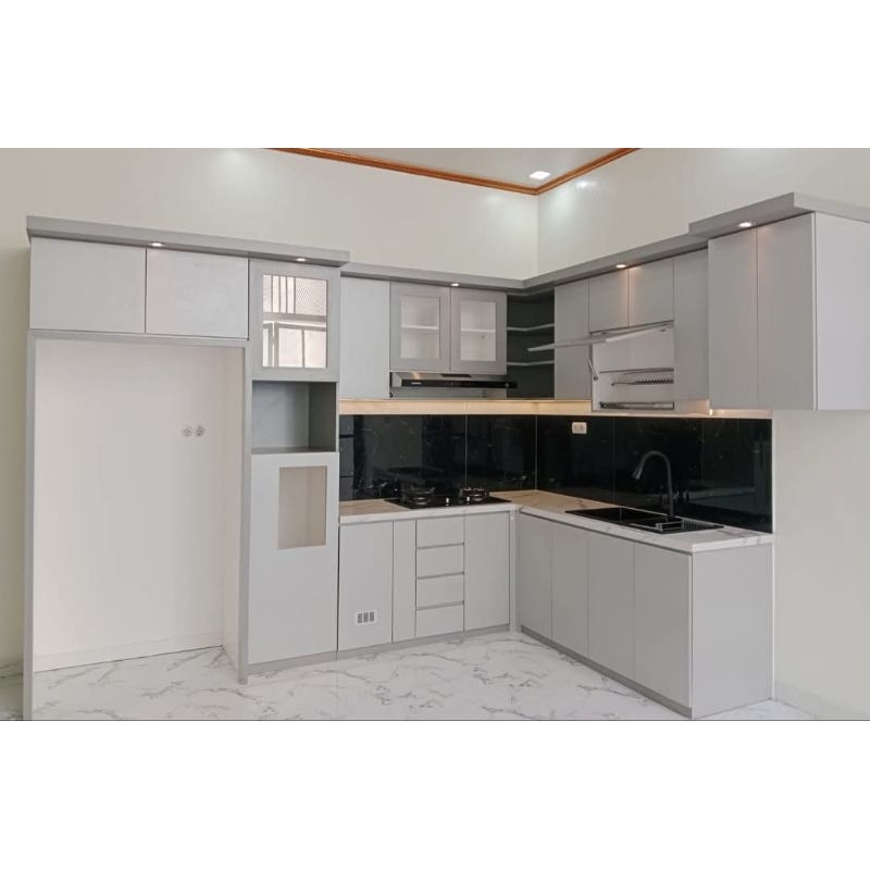 Jual kitchen set minimalis / rak gantung kitchen set / lemari dapur ...