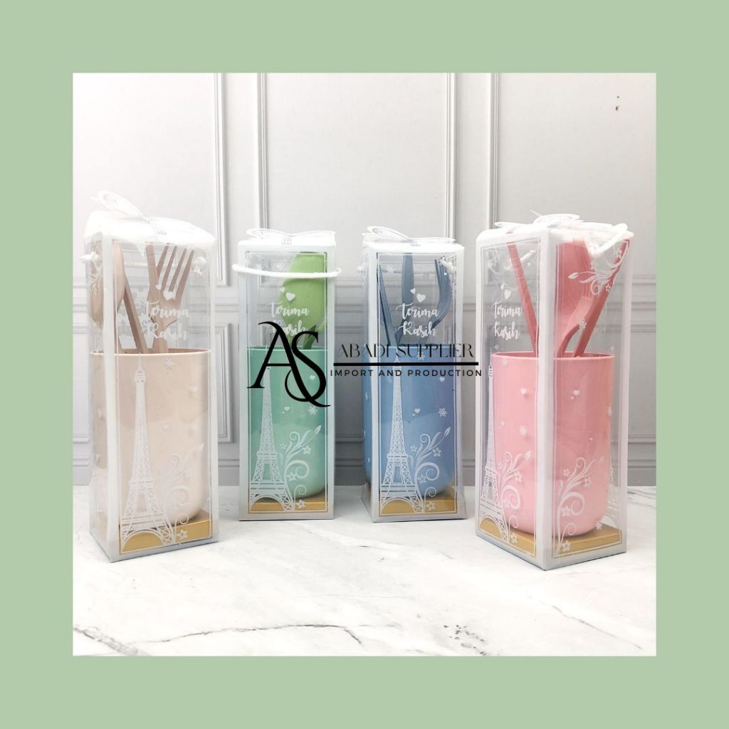 Jual ( ISI 10 PCS ) Souvenir Gelas Plastik Lokal Oval/Lurus + Sendok ...