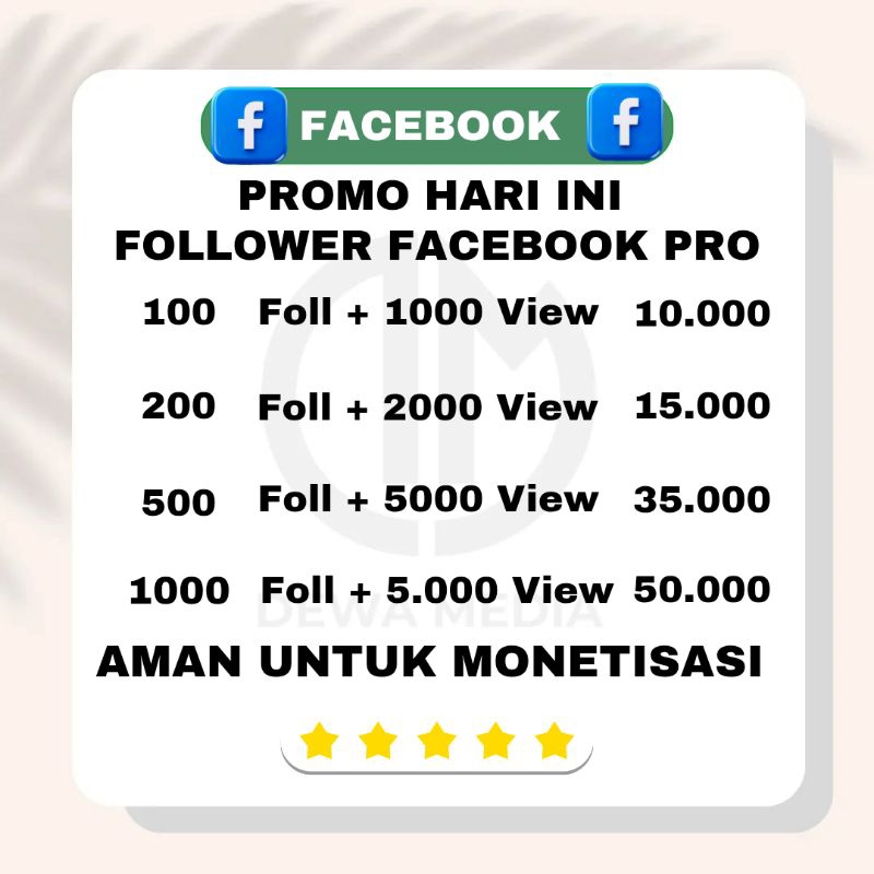 Jual Promo Follower Facebook Pro Follower Facebook Permanen | Shopee ...