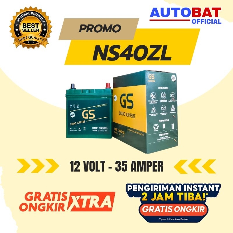 Jual AKI MOBIL GS GRAND SUPREME NS40ZL. AGYA.AYLA.SIGRA.BRIO.FREED | Shopee Indonesia