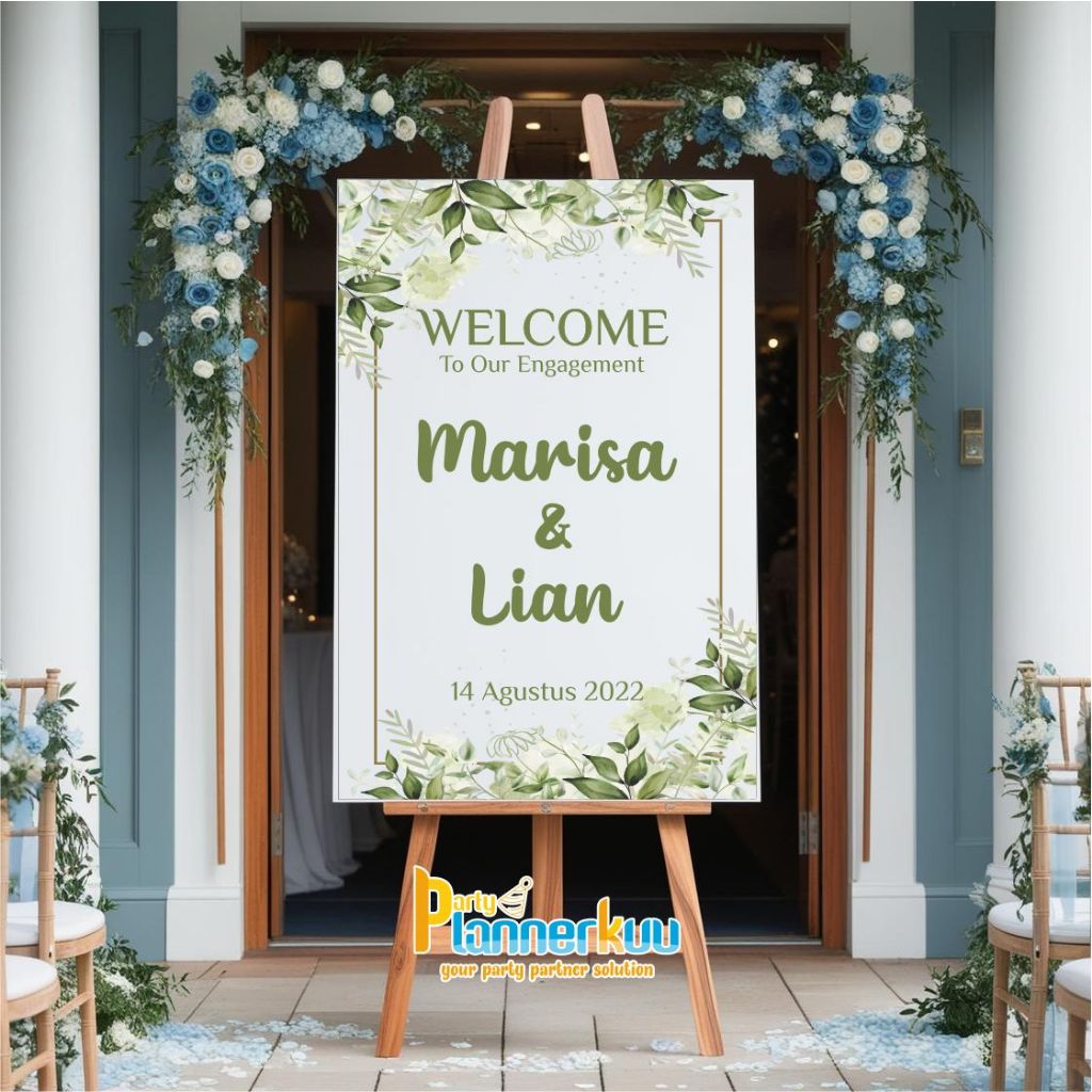 Jual Partyplannerkuu Welcome Sign/Papan Nama Tanpa Frame – Custom Nama ...