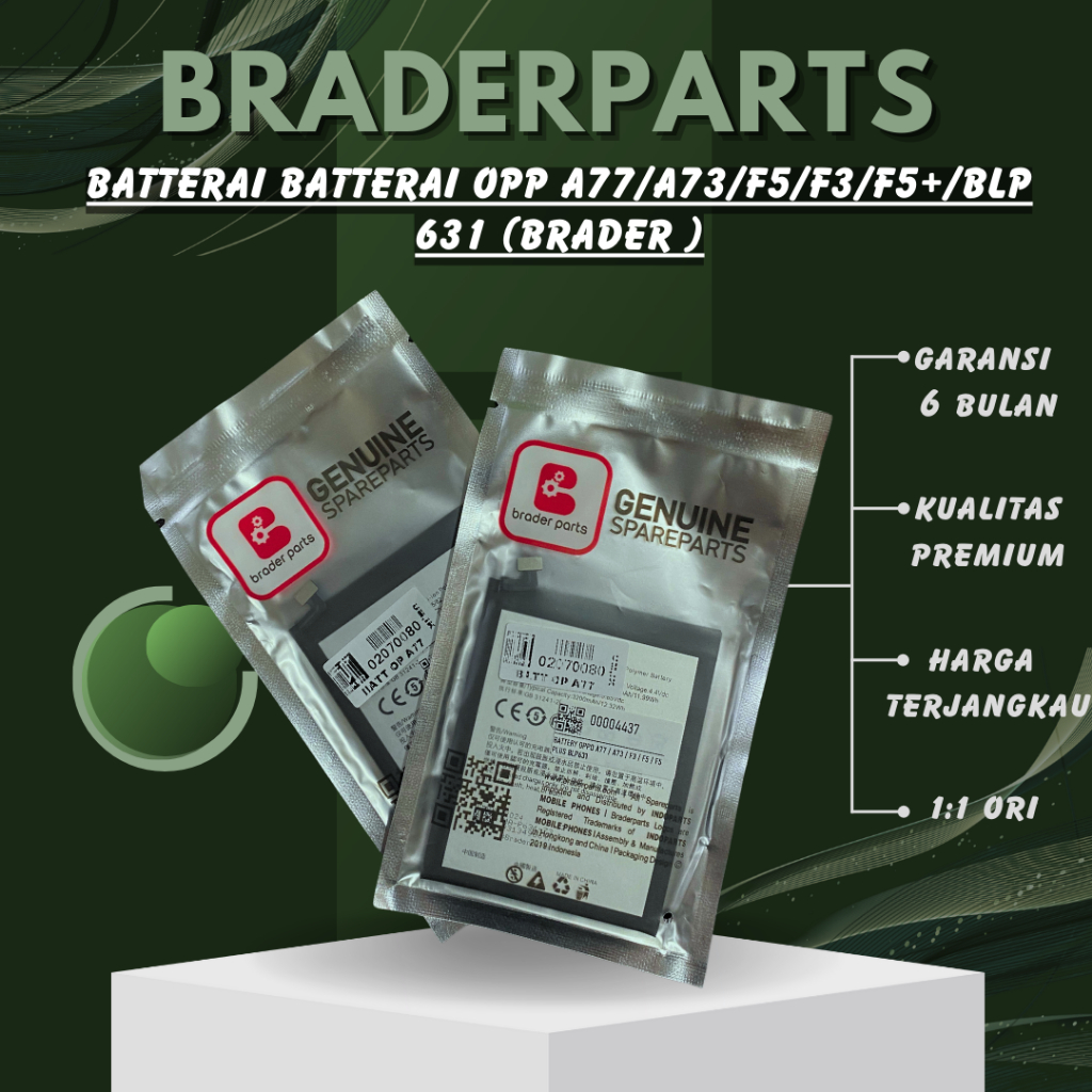 Jual BATTERAI OPPO A77/A73/F5/F3/F5+/BLP 631 (BRADER ) | Shopee Indonesia