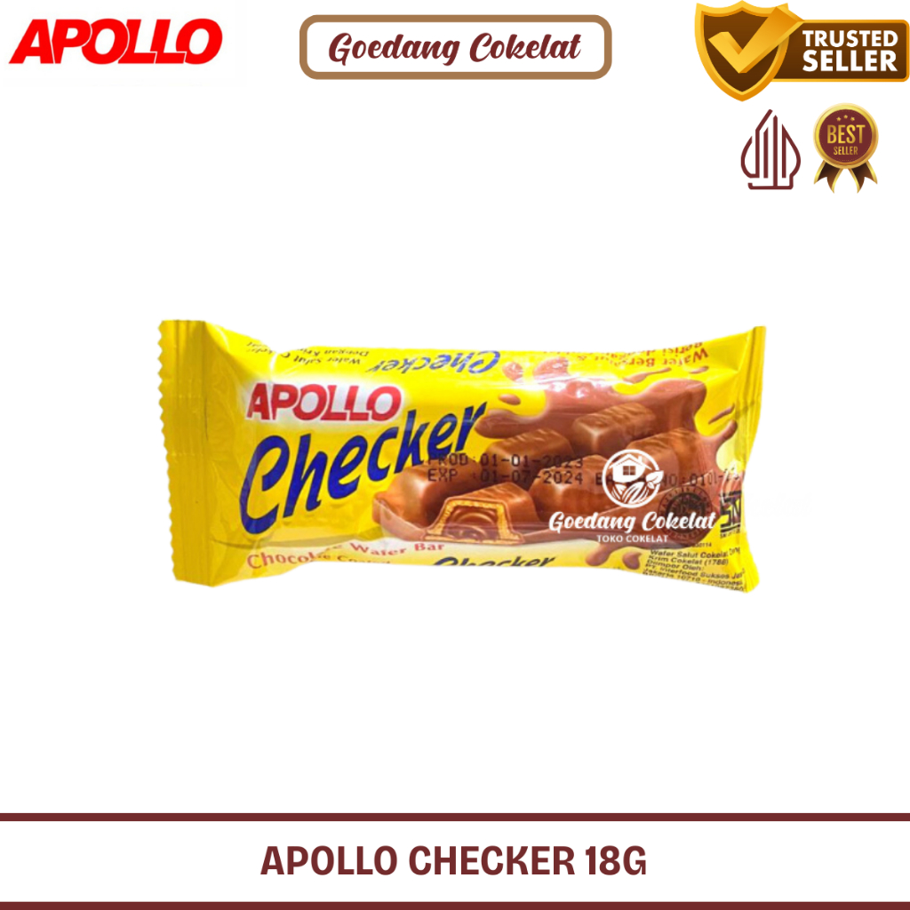 Jual Apollo Checker Chocolate Wafer Bar Kemasan Eceran / Satuan 18g ...