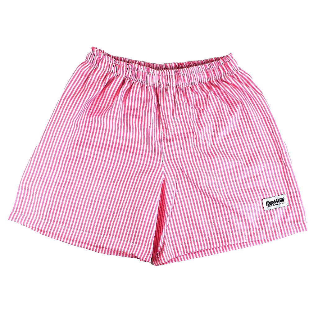 Jual EAZY WEAR Celana Boxer SALUR PINK Pria Wanita Celana Pendek Model Saku Celana Pendek Boxer ...