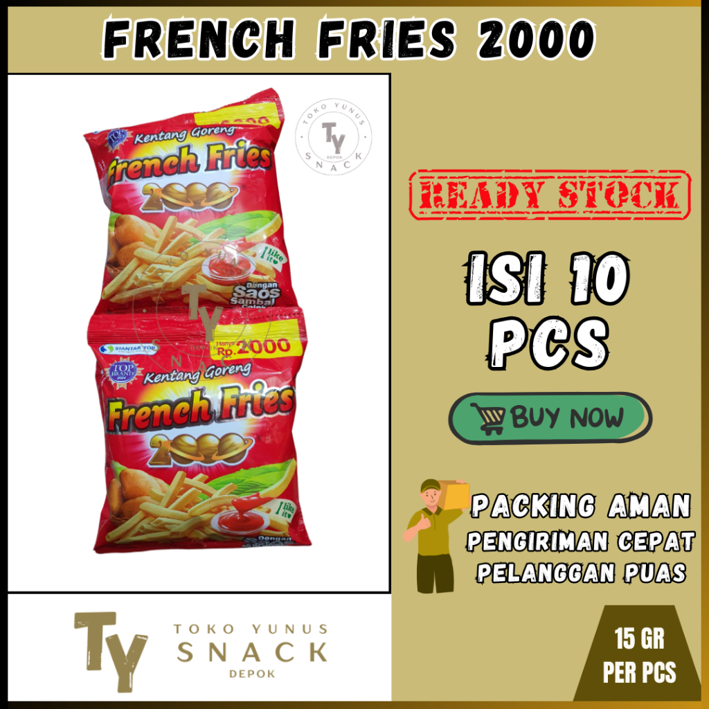 Jual FRENCH FRIES 2000 RENCENG ISI 10PCS @15GR | Shopee Indonesia