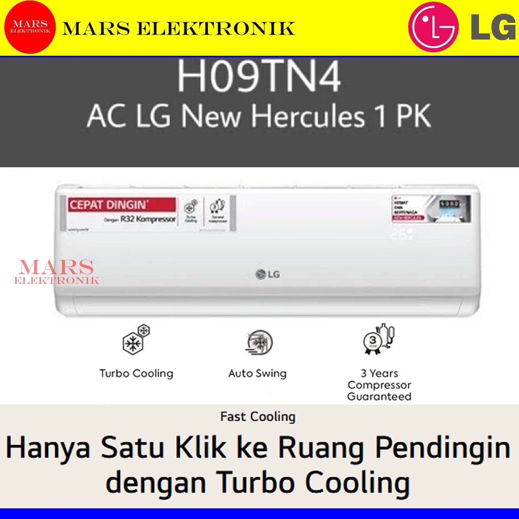 Jual AC LG H09TN4 - 1 PK - NEW HERCULES - GARANSI RESMI - R32 ...