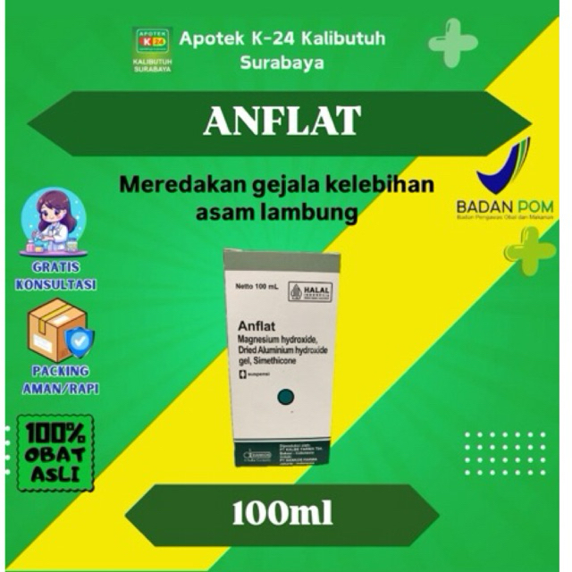 Jual Anflat Suspensi kemasan 100ml | Shopee Indonesia