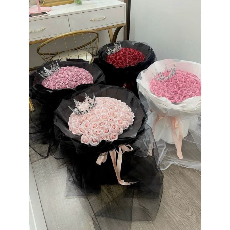 Jual BUKET BUNGA SATIN GLITTER / BUKET BUNGA PREMIUM / BUKET ULANG ...