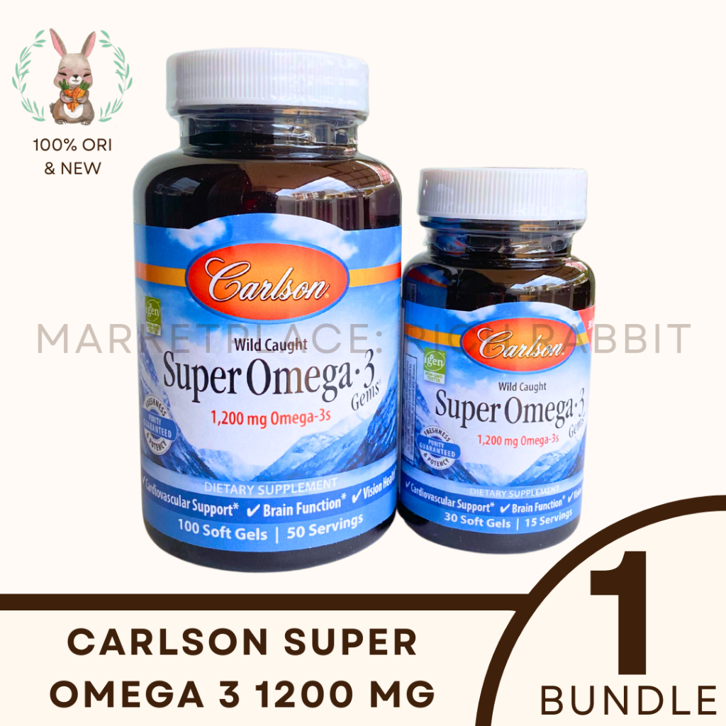 Jual Carlson Super Omega 3 1200 mg Suplemen Minyak Ikan Bundle | Shopee ...