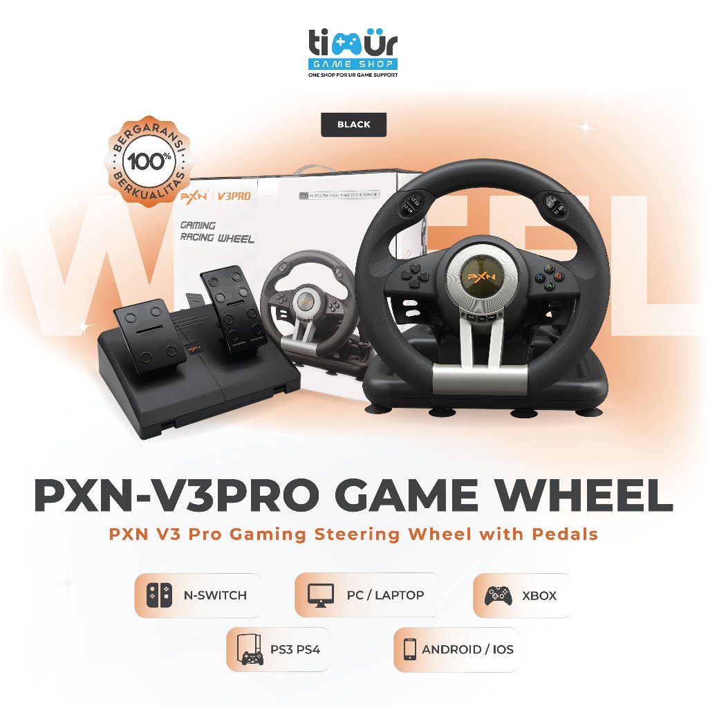 Jual PXN V3 Pro Steering Wheel Racing Stir Setir PS3 PS4 PC Laptop ...