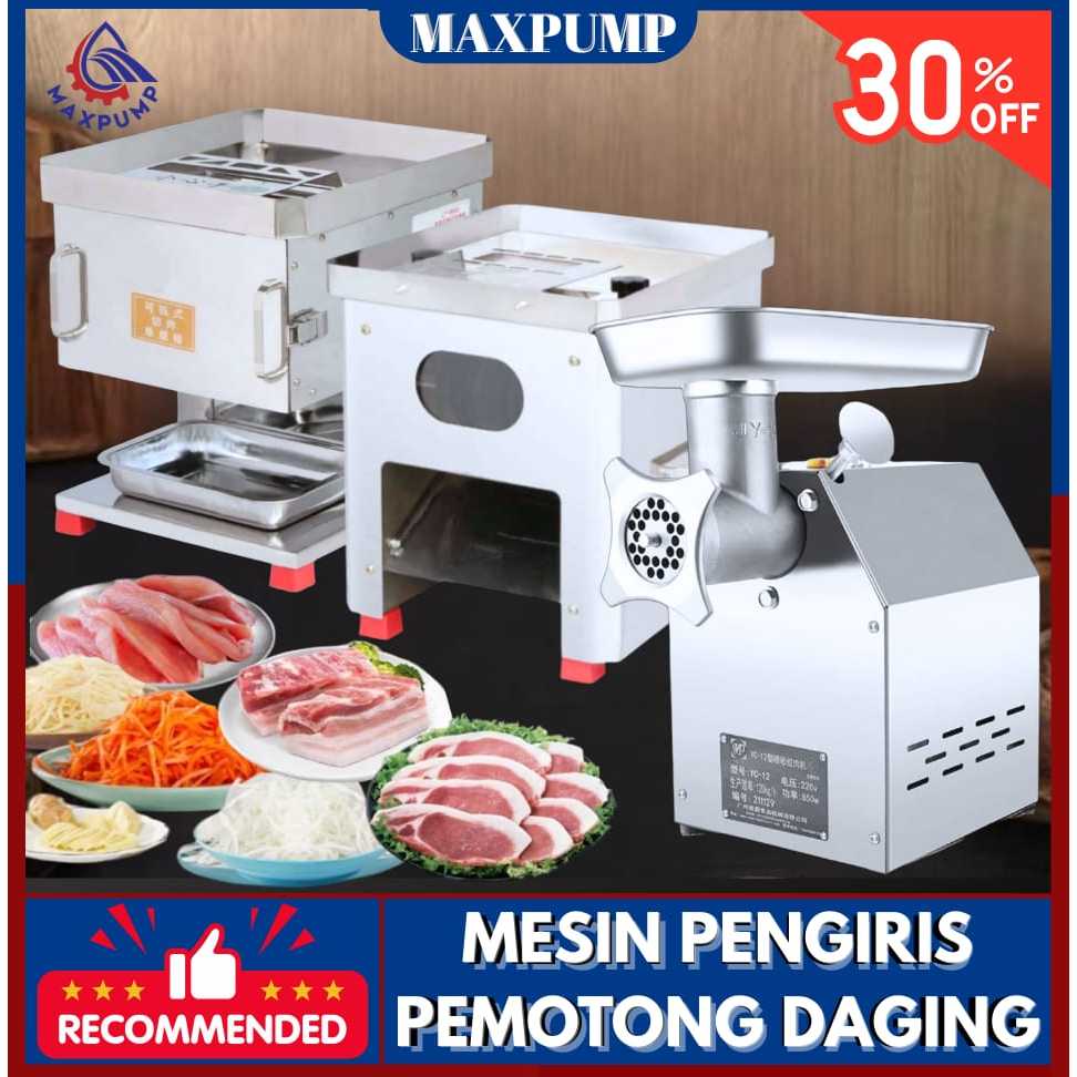 Jual MAXPUMP Mesin Penggiling & Pemotong Daging Otomatis Pengiris ...