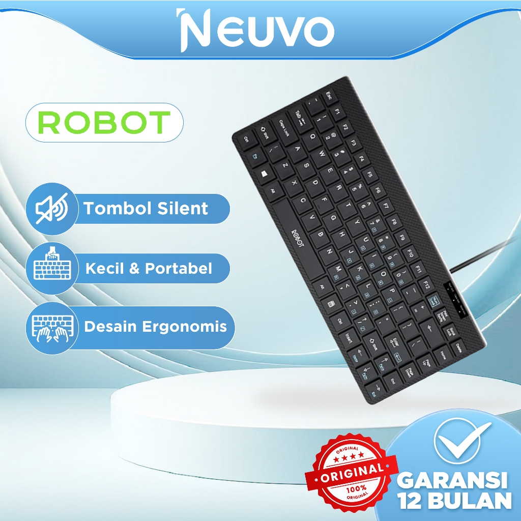 Jual ROBOT Keyboard Kabel Mini Portable Keyboard Kerja Design Slim ...
